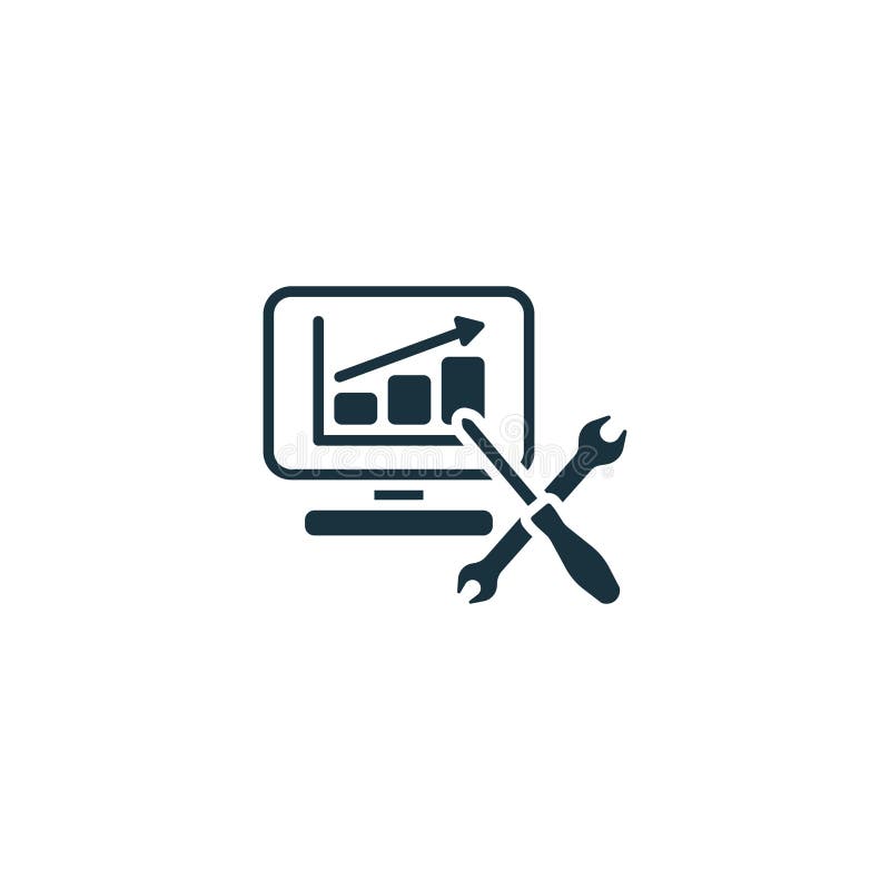 Online Productivity Tools Icon. Monochrome Simple Remote Work Icon for ...