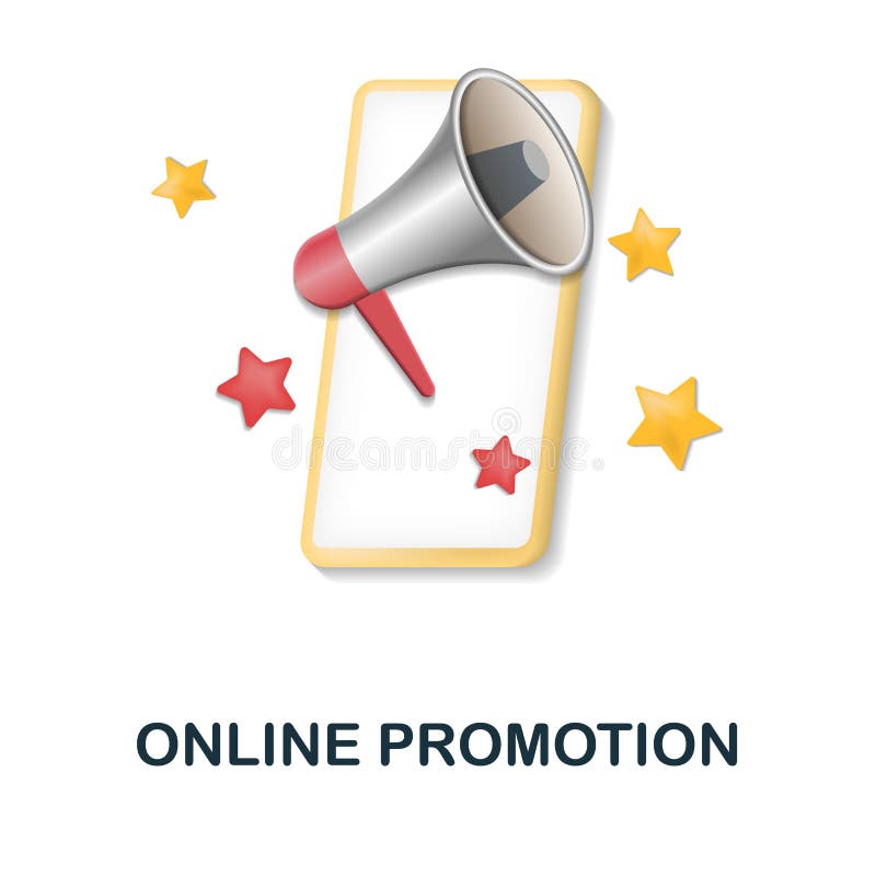 Online Promotion Icon. 3d Illustration from E-commerce Collection Stock ...