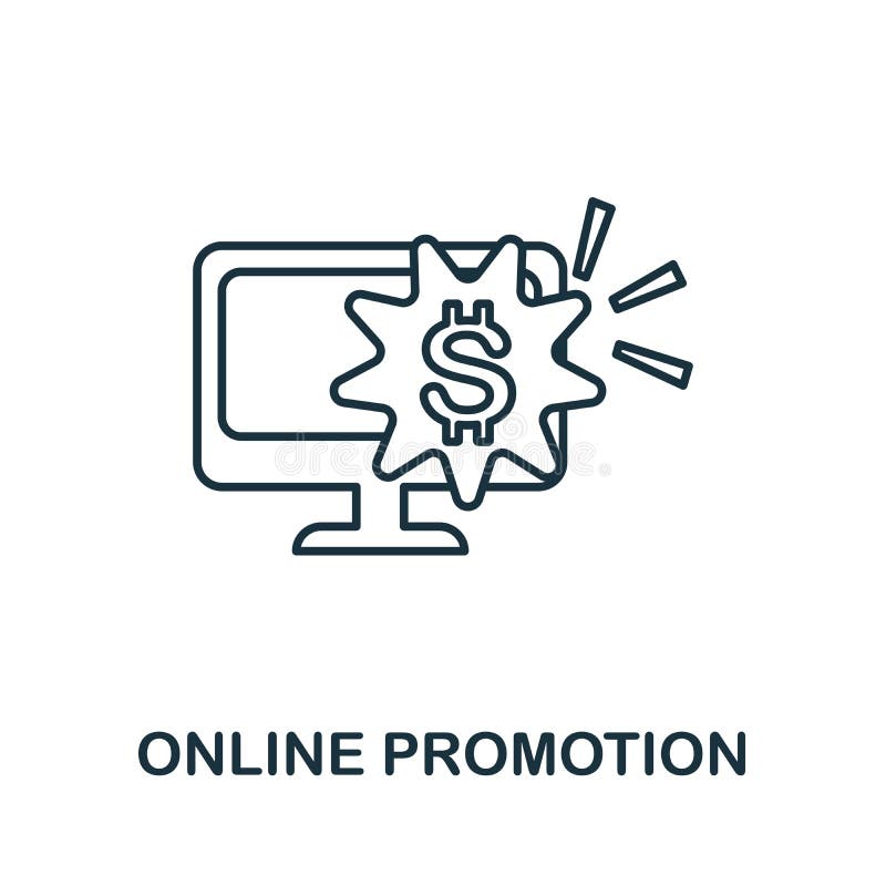 Online Promotion Line Icon. Simple Outline Illustration from E-commerce ...