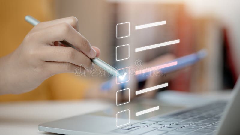 Online Questionnaire with Checkboxes, Filling Survey Form on Internet ...