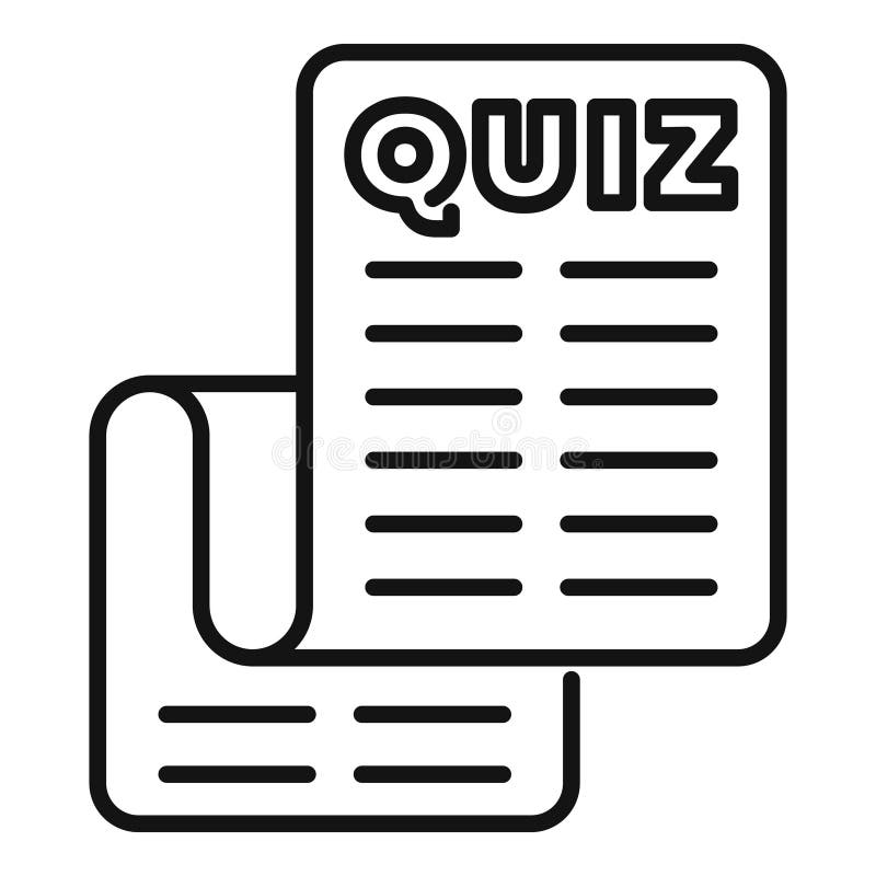 Online Quiz Form Icon Showing Taking Test Stock Illustration ...