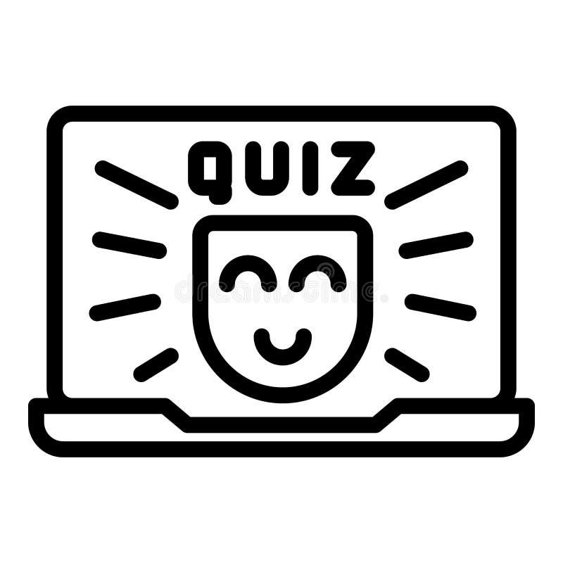 Online Quiz Icon Outline Vector. Exam Game Stock Illustration ...