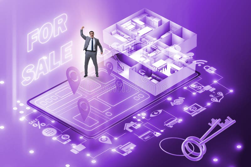 Online Real Estate Selling and Buying Concept Stock Photo - Image of ...