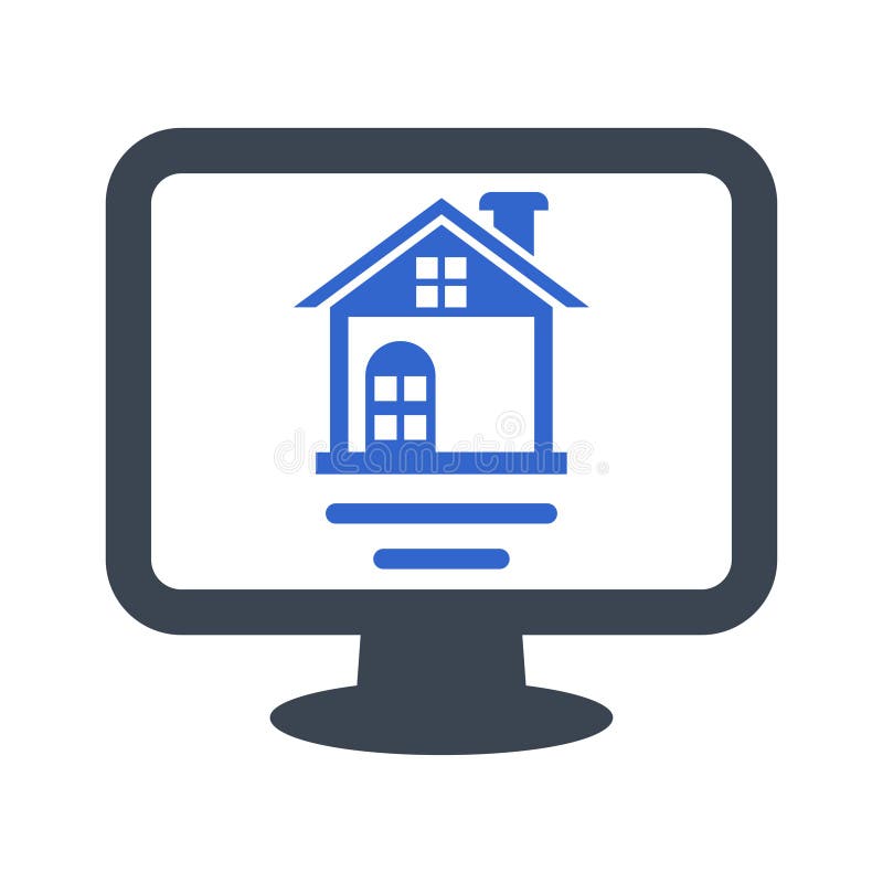 Online Real Estate Support Icon Stock Vector - Illustration of icon ...