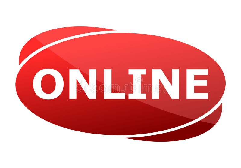 Online Red sign stock vector. Illustration of icon, origami - 92045317