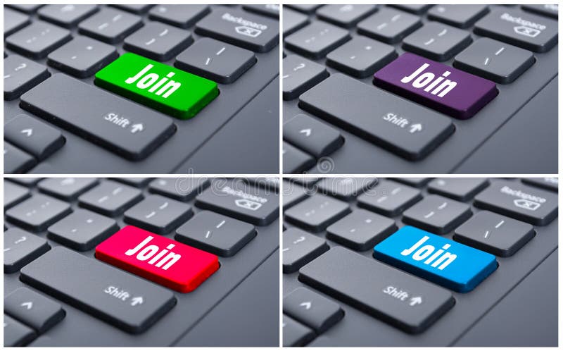 Online Registration Concept with Join Button Stock Image - Image of ...