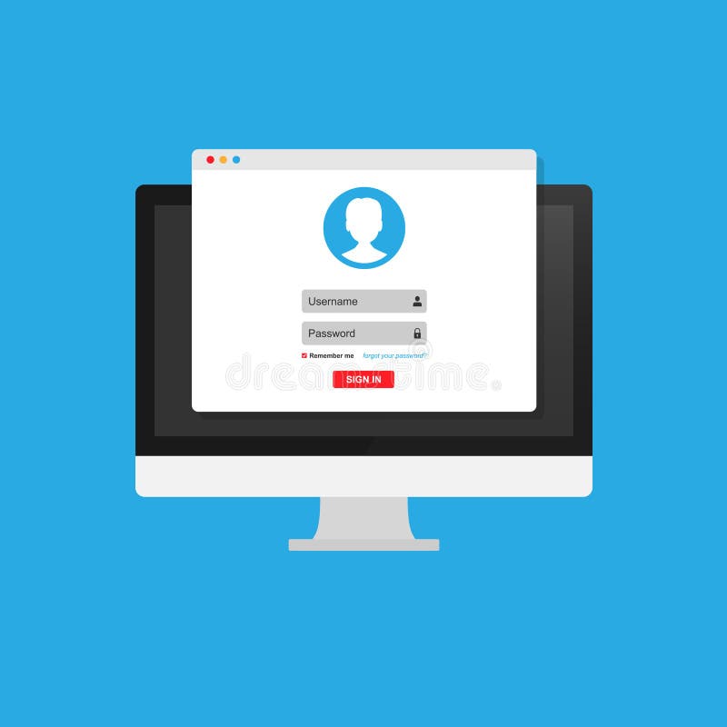 Online Registration Form. Login Form, Login Page, Opened in a Web ... Online Registration Form. Login Form, Login Page, Opened in a Web ...