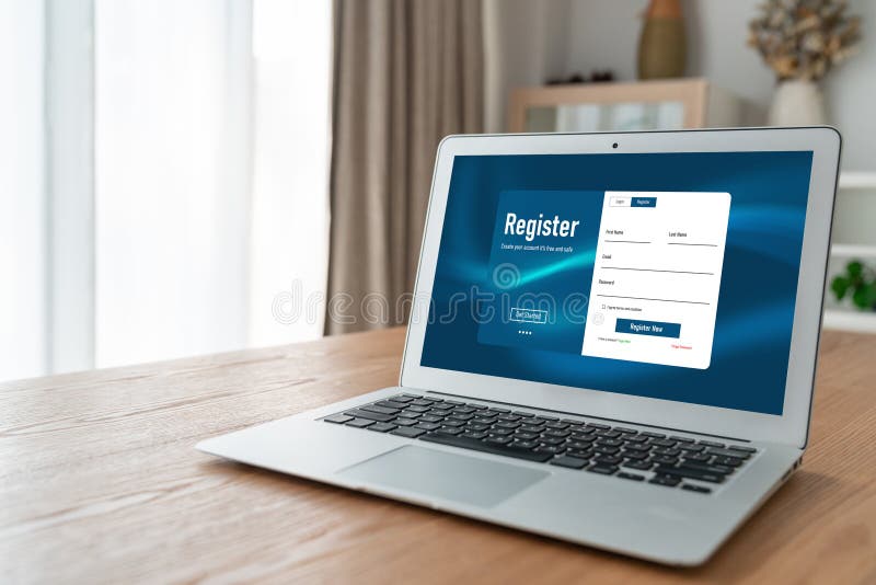 Online Registration Form for Modish Form Filling Stock Illustration ...