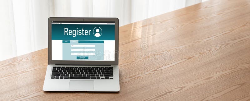Online Registration Form for Modish Form Filling Stock Illustration ...