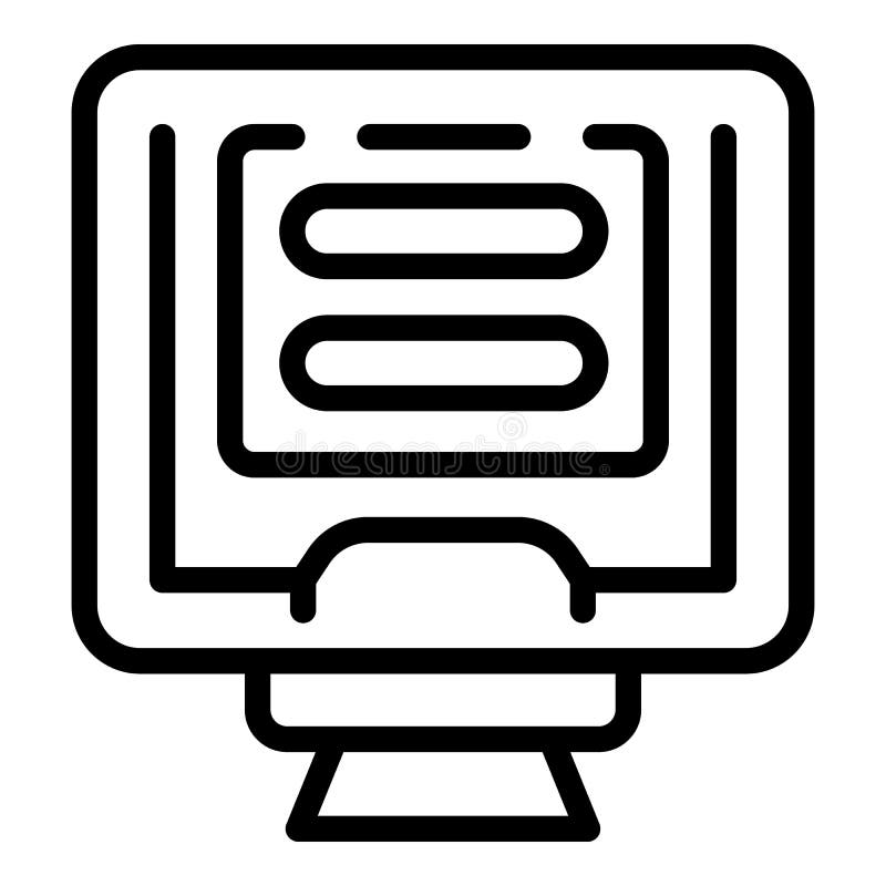 Online Registration Icon Outline Vector. Computer Account Stock Vector ...