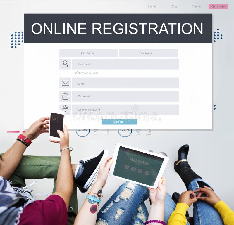Register Registration Enter Apply Membership Concept Stock Image ...