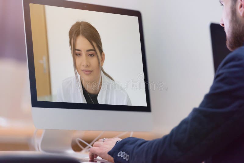 Online Remote Learning. Digital Video Conference Chat with Student ...