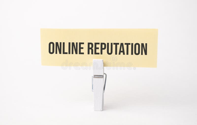 ONLINE REPUTATION Text on Paper. on White Background Stock Image ...