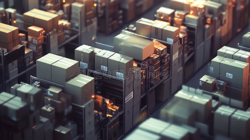 Online Retail Warehouse Team Organizing Packages Efficiently Stock ...