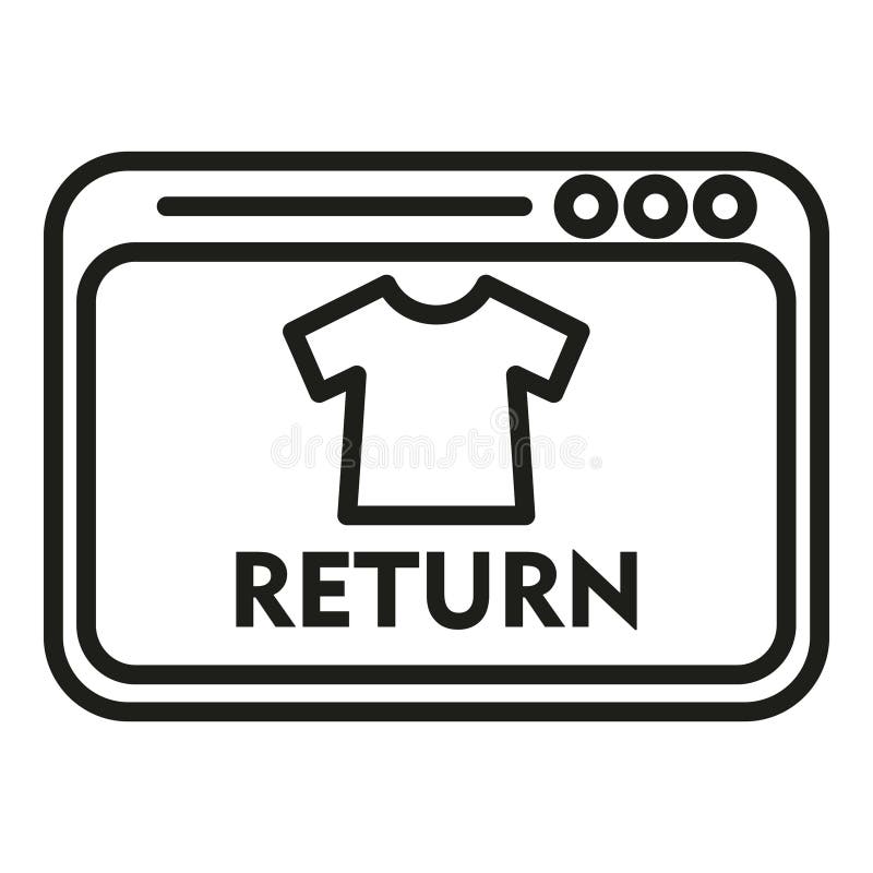 Online Return Cloth Icon Outline Vector. Parcel Product Stock ... Online Return Cloth Icon Outline Vector. Parcel Product Stock ...