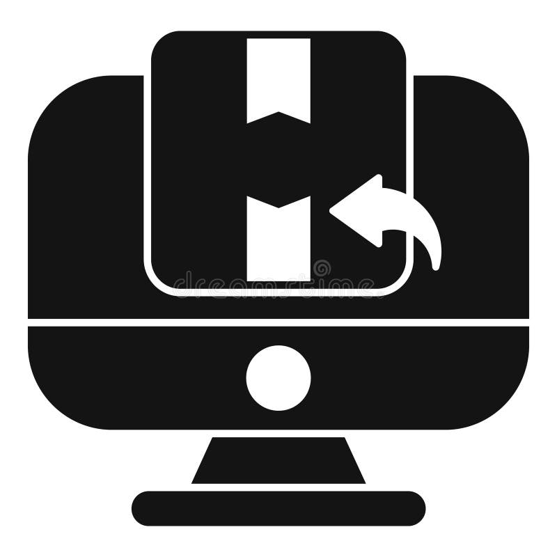 Online Return Process with Box and Computer Icon Stock Illustration ...