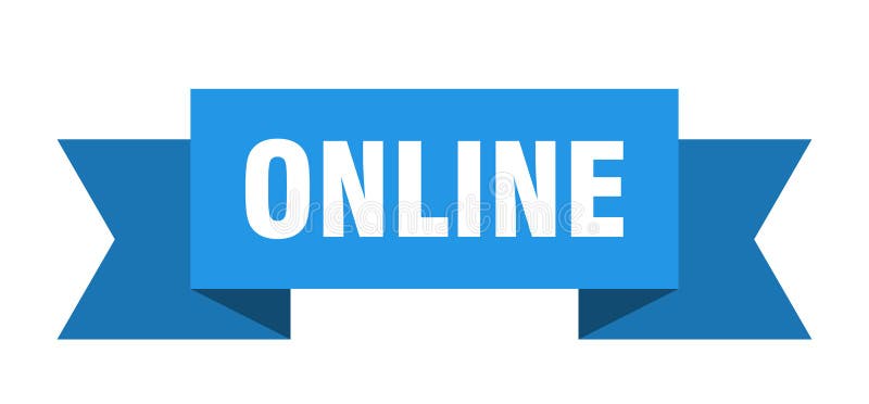 Online ribbon. stock vector. Illustration of insignia - 191266815