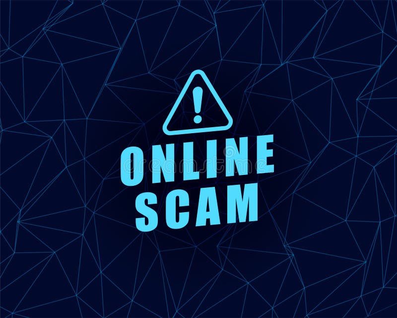 Online Scam Alert Background for Internet Security and Safety Stock ...