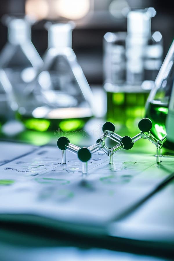 Online Science Class Models Digital Notes Green and White Stock ...