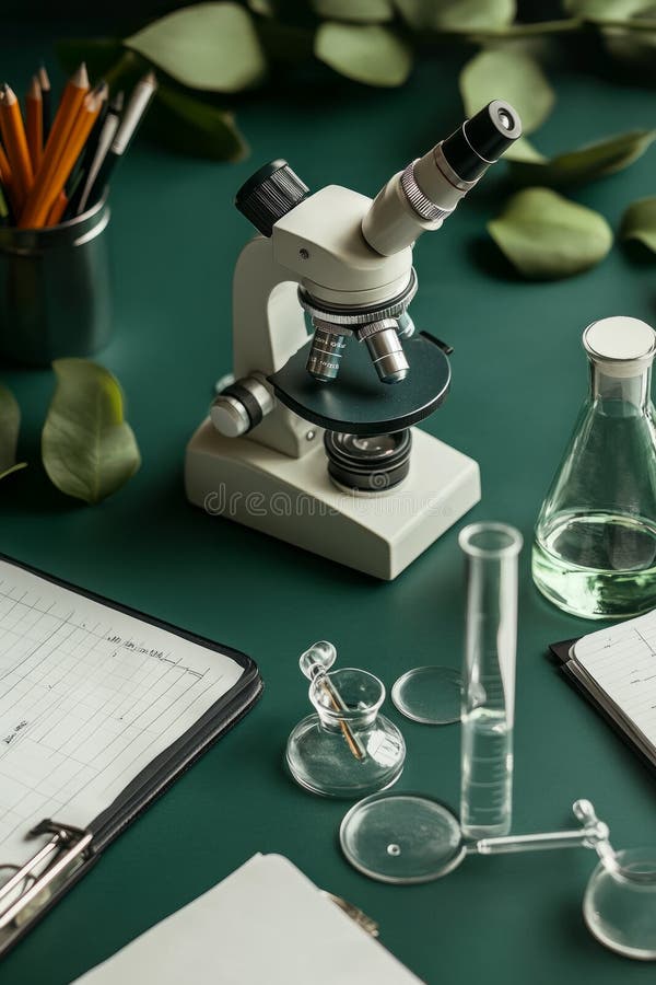 Online Science Class Models Digital Notes Green and White Stock ...