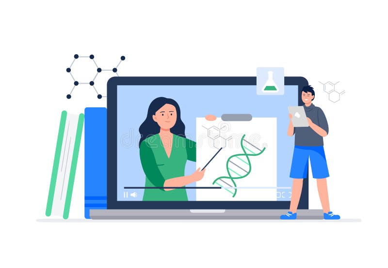 Online Science Learning Concept. Course from Professionals, Bloggers ...