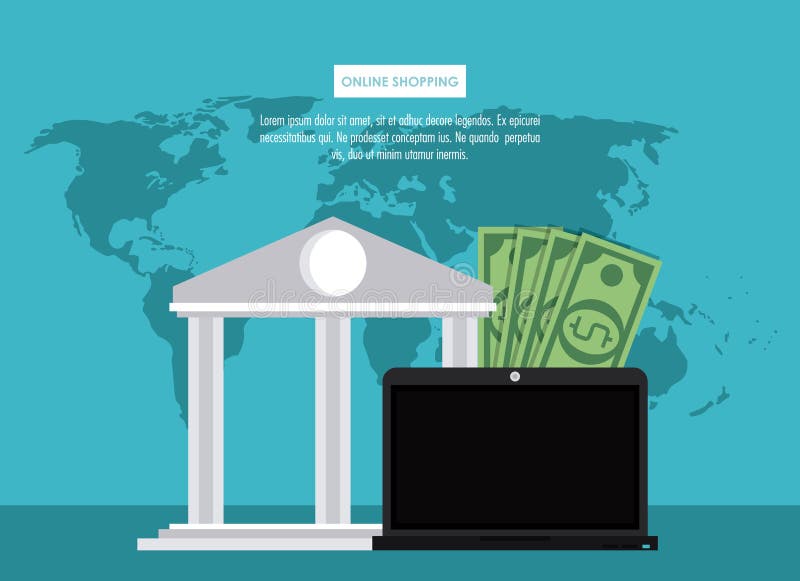 Online Secure Shopping and Transactions Stock Vector - Illustration of ...