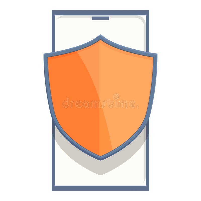 Online Secured Shield Icon Cartoon Vector. Computer Access Stock Vector ...