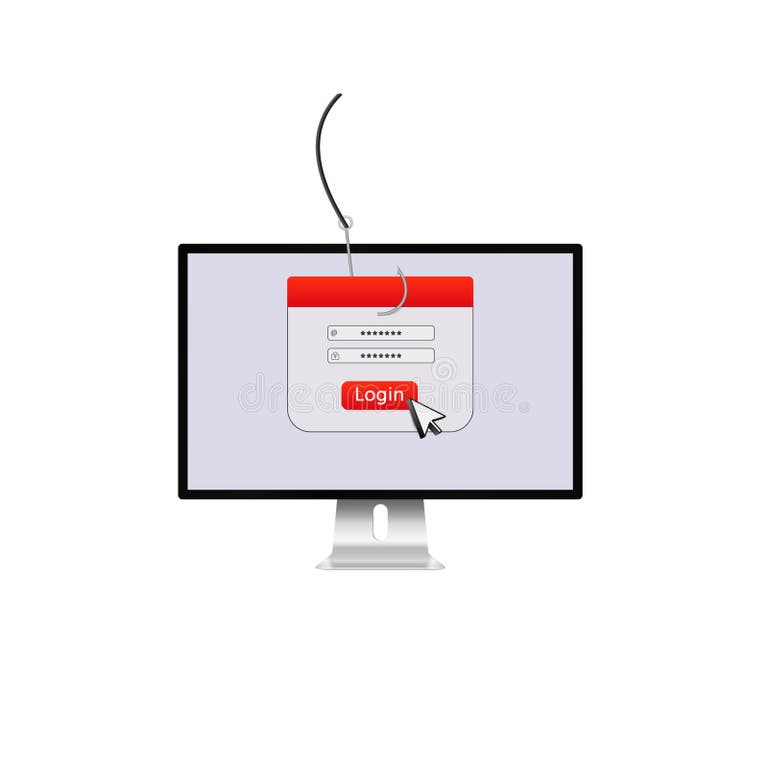 Online Security Concept Featuring Phishing Attack on Computer Screen ...