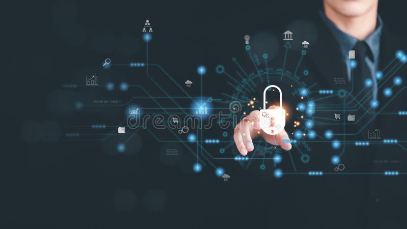 Online Security Protection, Cyberspace Technology. Authenticate To Log ...