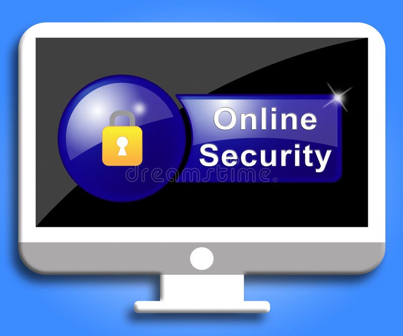 Online Security Shows Site Protection and Encryption Stock Illustration ...