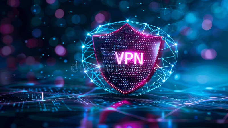 Online Security Visual Depicting a Protective Shield for Internet Users ...