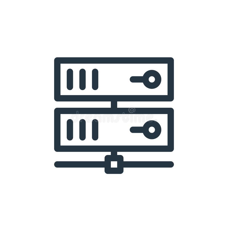 Online Server Vector Icon. Online Server Editable Stroke Stock Vector ...