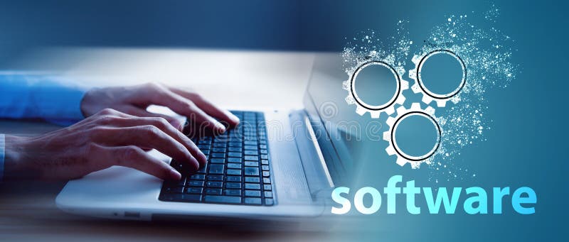 Service Computer Software Maintenance and Repair Stock Photo - Image of ...