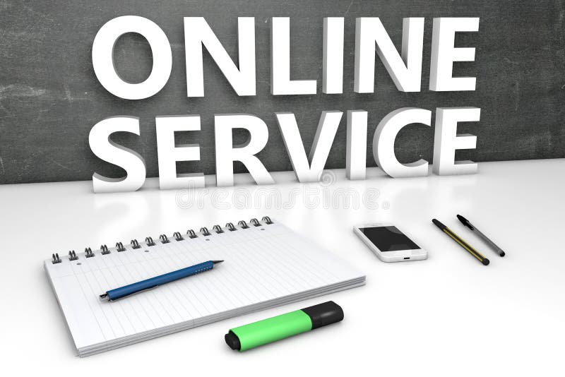 Online Service stock illustration. Illustration of digital - 48780303