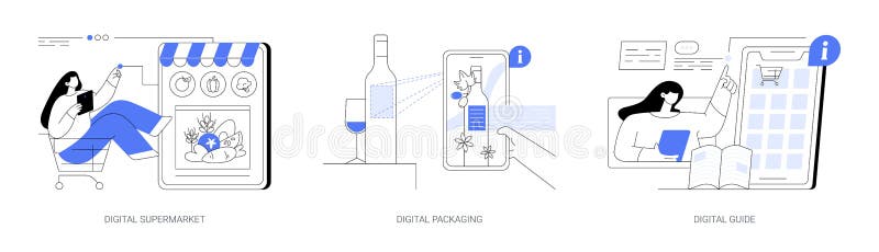 Online Services Abstract Concept Vector Illustrations. Stock Vector ...