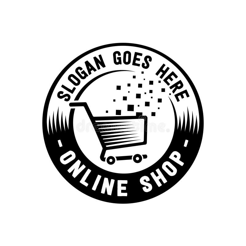 Online Shop Logo Design Template. Shopping Basket Logo. Vector and ...