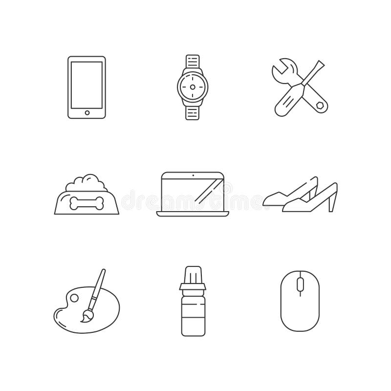 Shop Categories Icon Stock Illustrations – 258 Shop Categories Icon ...