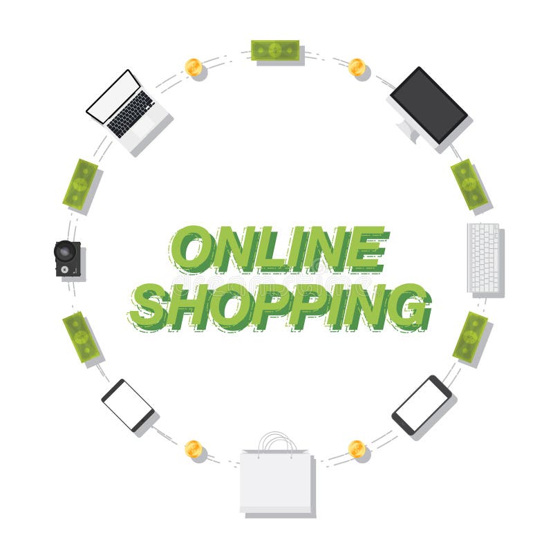 Online Shop. Concept on the Sale of Digital Technology Stock ...