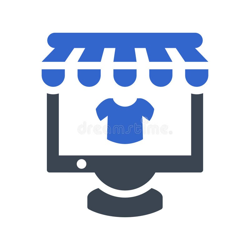 Online Shop Icon stock vector. Illustration of shop - 319459404