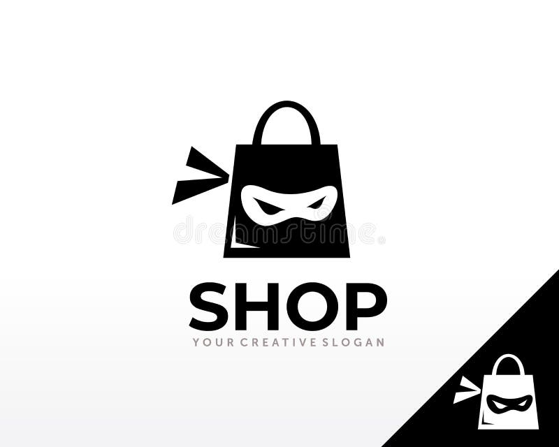 Online Shop Logo. Ninja Shop Logo Design Vector Stock Vector ...
