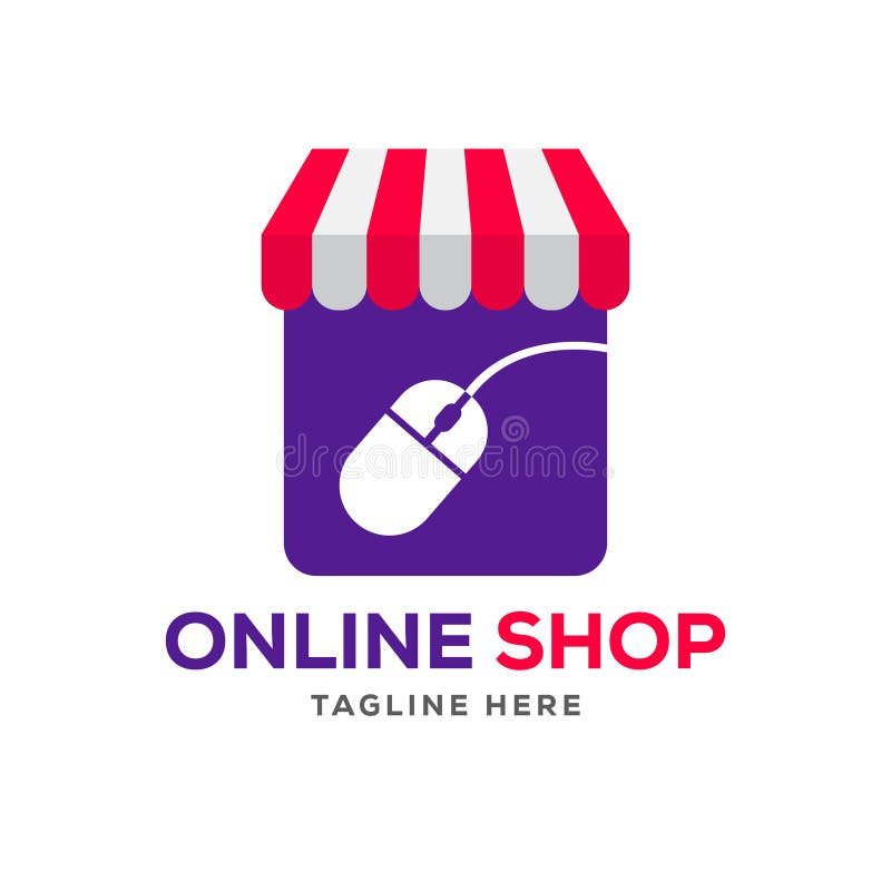 Online Shop Logo. Online Logo Stock Illustration - Illustration of ...