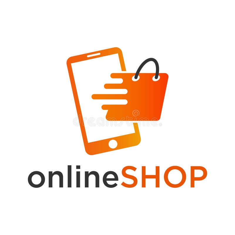 Online Shop Logo Vector Design Template Stock Vector - Illustration of ...