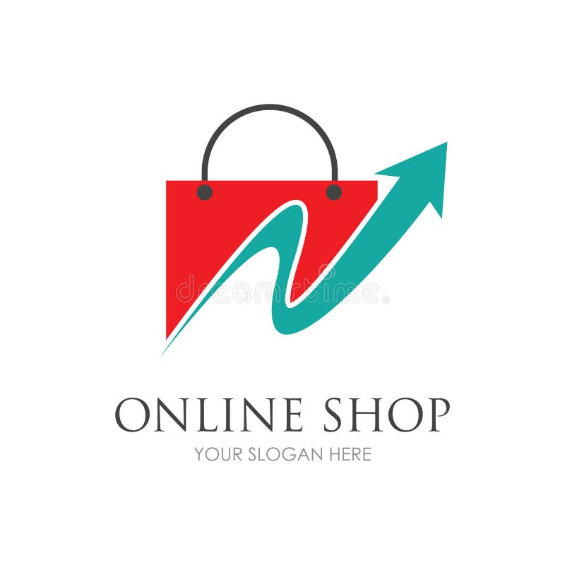 Online Shop Logo Vector Icon Illustration Template Design Stock Vector ...