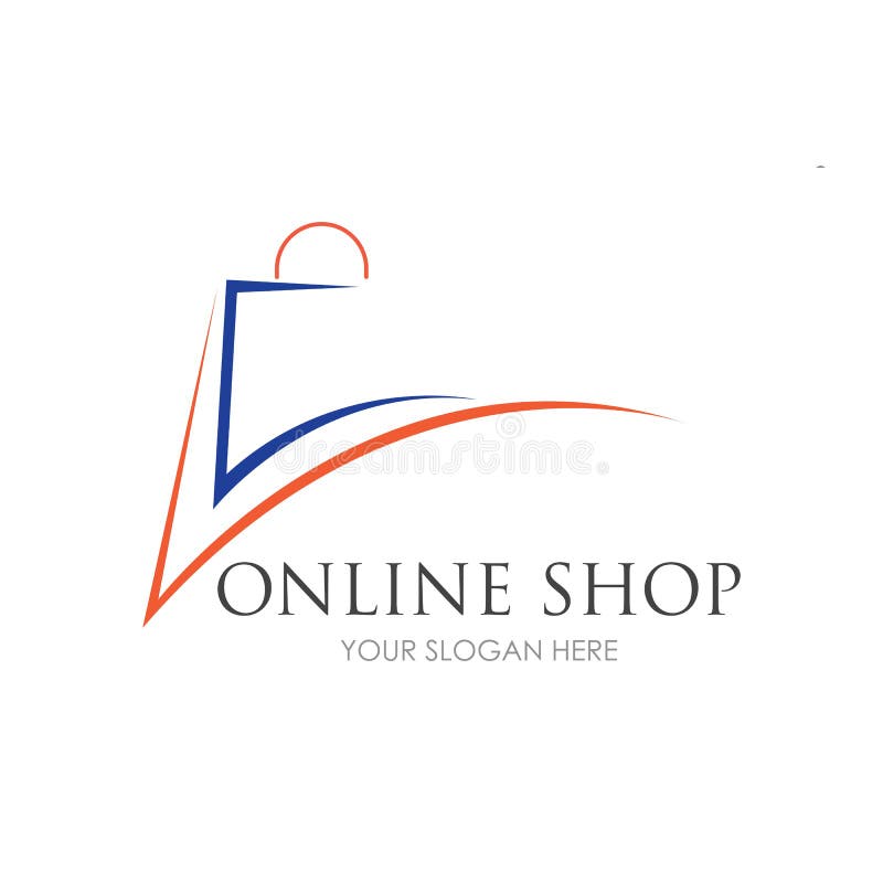 Online Shop Logo Vector Icon Illustration Template Design Stock Vector ...