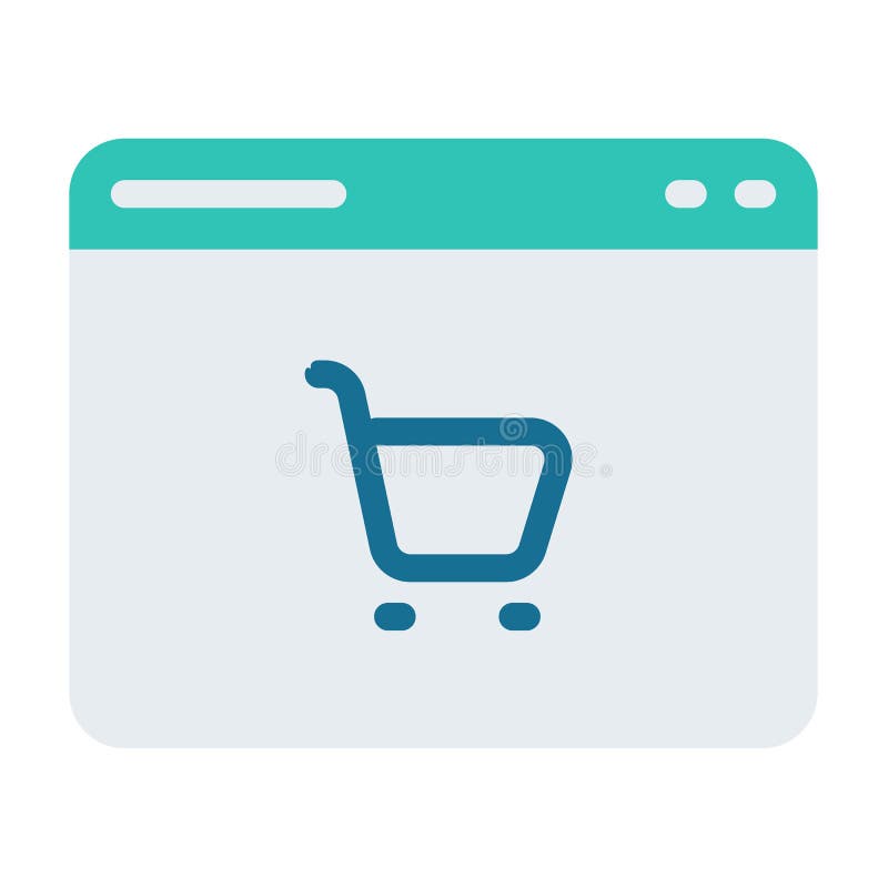 Online Shop Marketplace Web Single Isolated Icon with Flat Style Stock ...