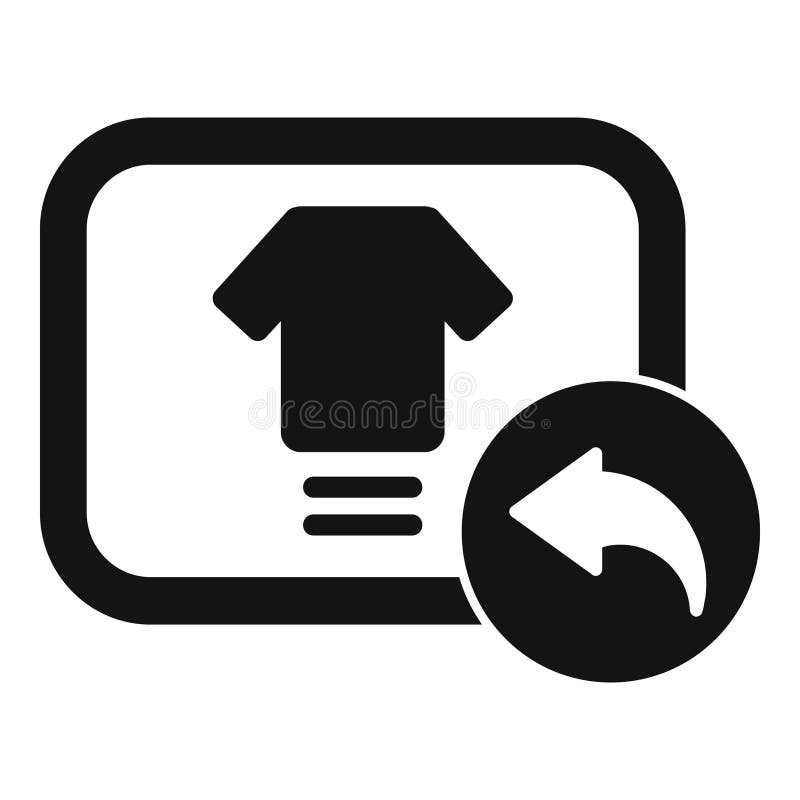 Online Shop Return Clothes Icon Representing Returning an Order Stock ...