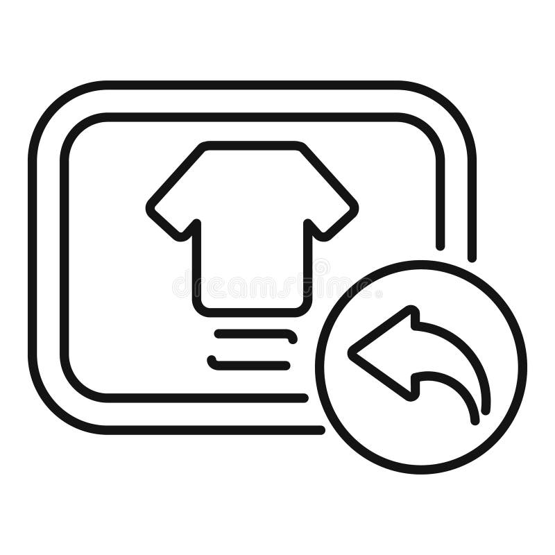 Online Shop Return Request with T Shirt Clothing Icon Stock ...