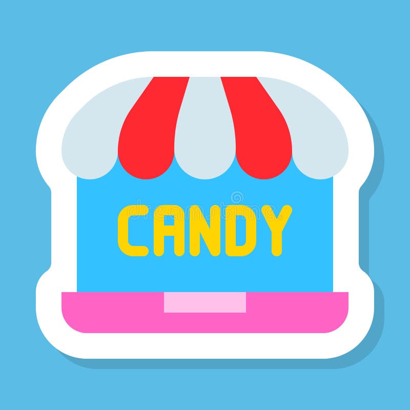 Online Shop Sticker Vector, Isolated Flat Stye Icon Stock Vector ...