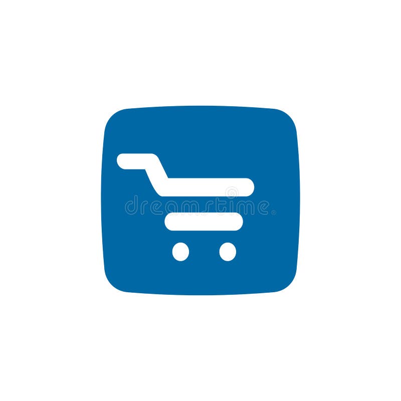 Online Shopping App Logo with Shopping Cart Icon Design Stock Vector ...