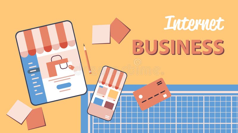 Online Shopping Application on Digital Devices Internet Business E ...